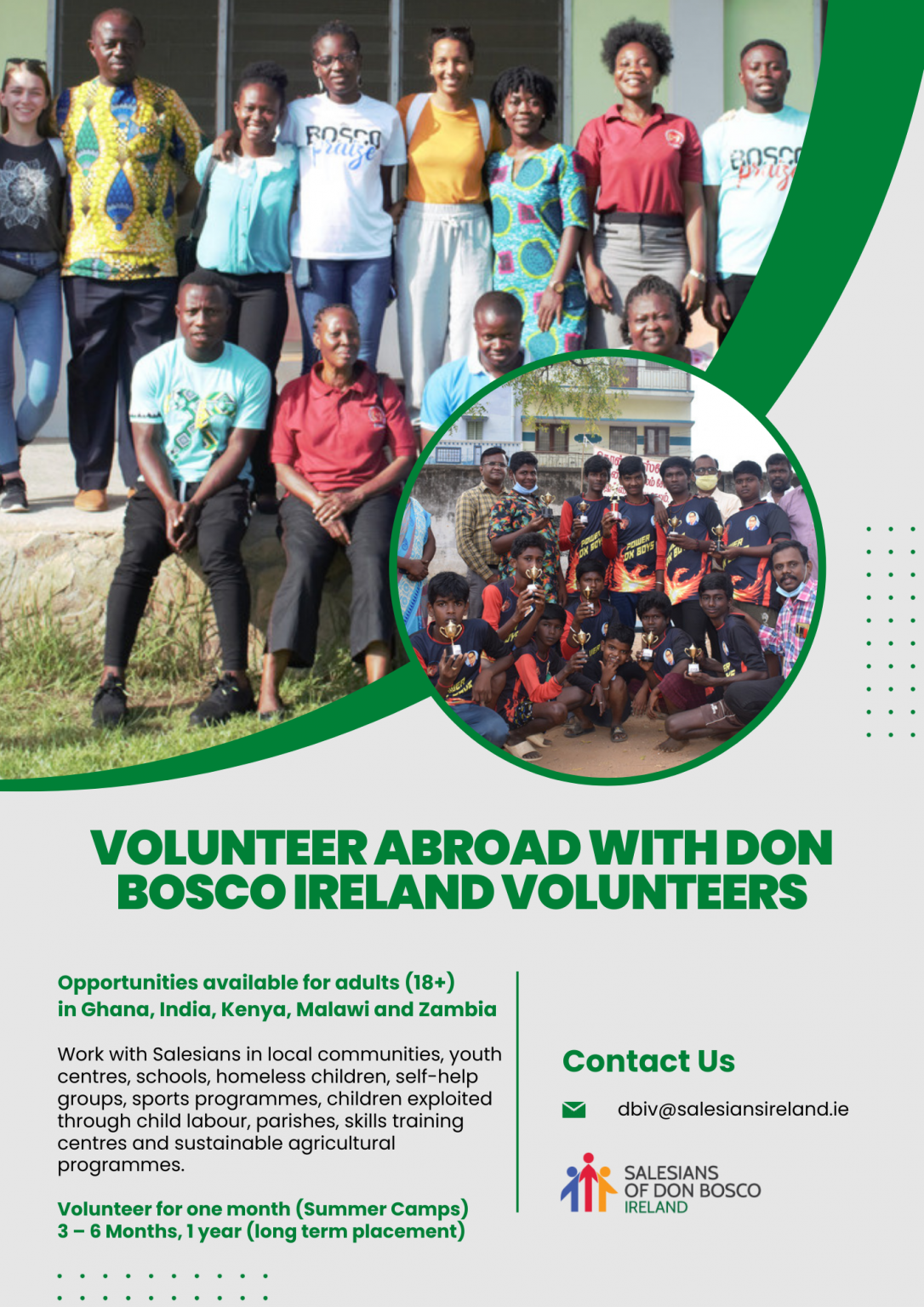 Volunteer abroad with Don Bosco Ireland Volunteers - Salesians Ireland ...
